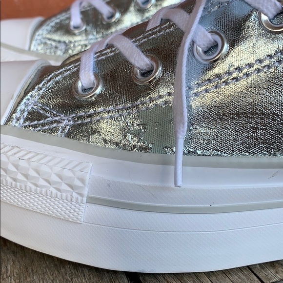 Converse | Shoes | Converse Lift Ox Platform Metallic Sneakers | Poshmark